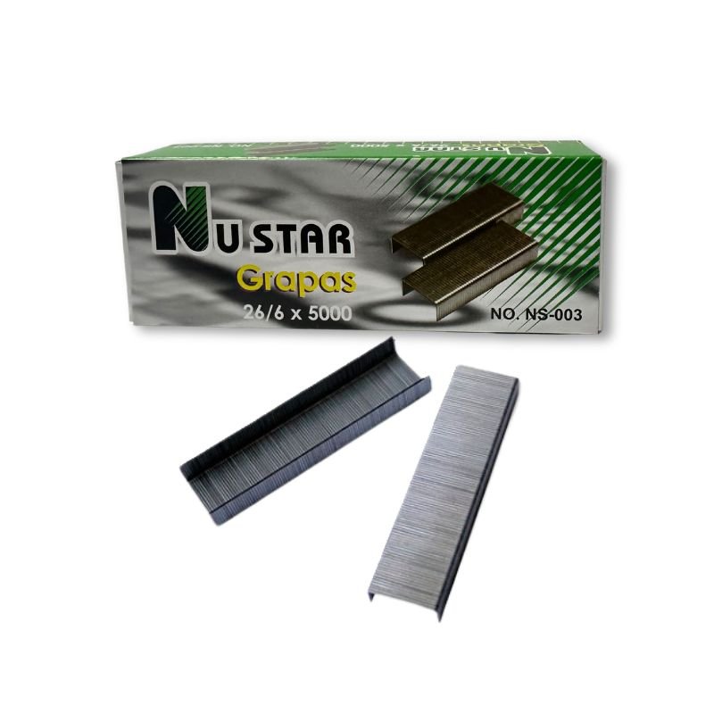 Grapas 26/6 Estándar 5000 Unidades - Nustar - Officemate
